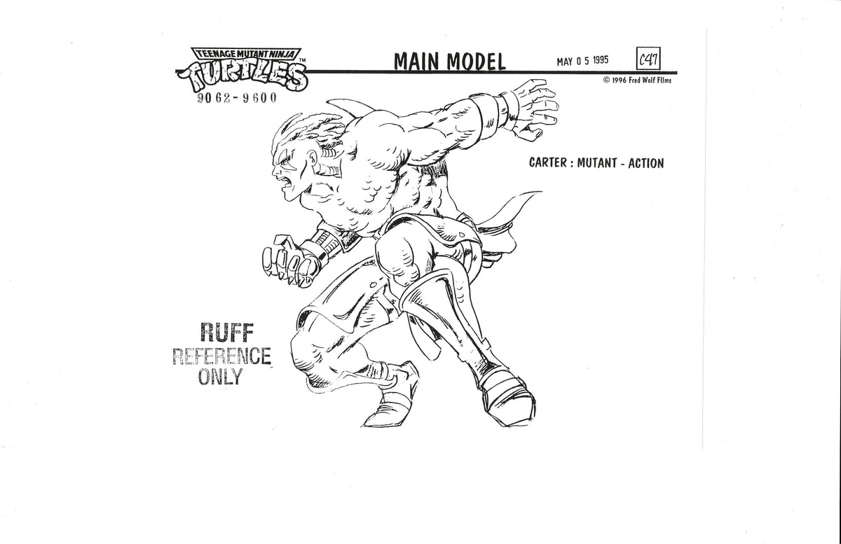 Teenage Mutant Ninja Turtles Copy of Model Sheet EX2616– Animation Legends
