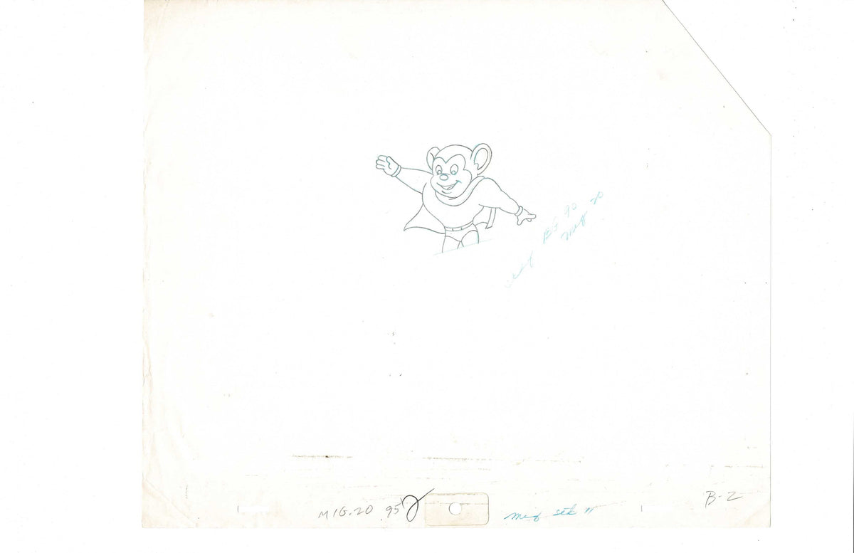 Mighty Mouse Sketch art EX3214– Animation Legends
