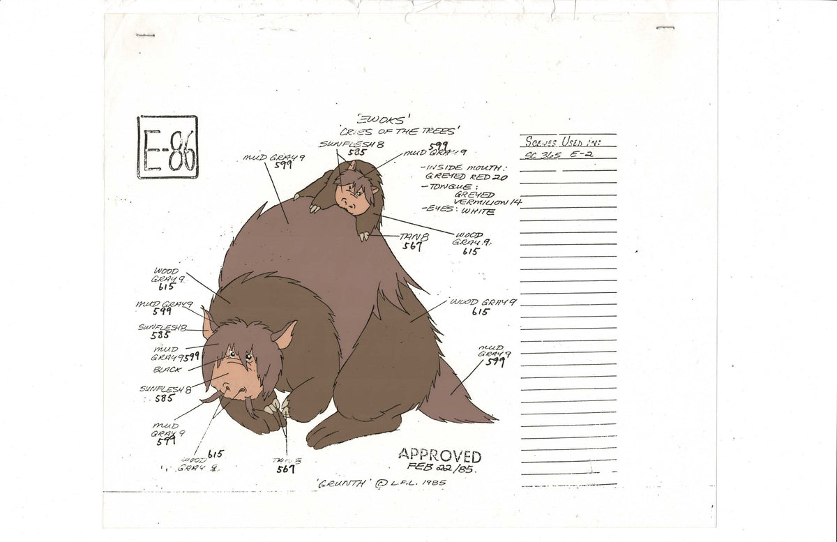 Star Wars: Ewoks character model cel EX3975– Animation Legends