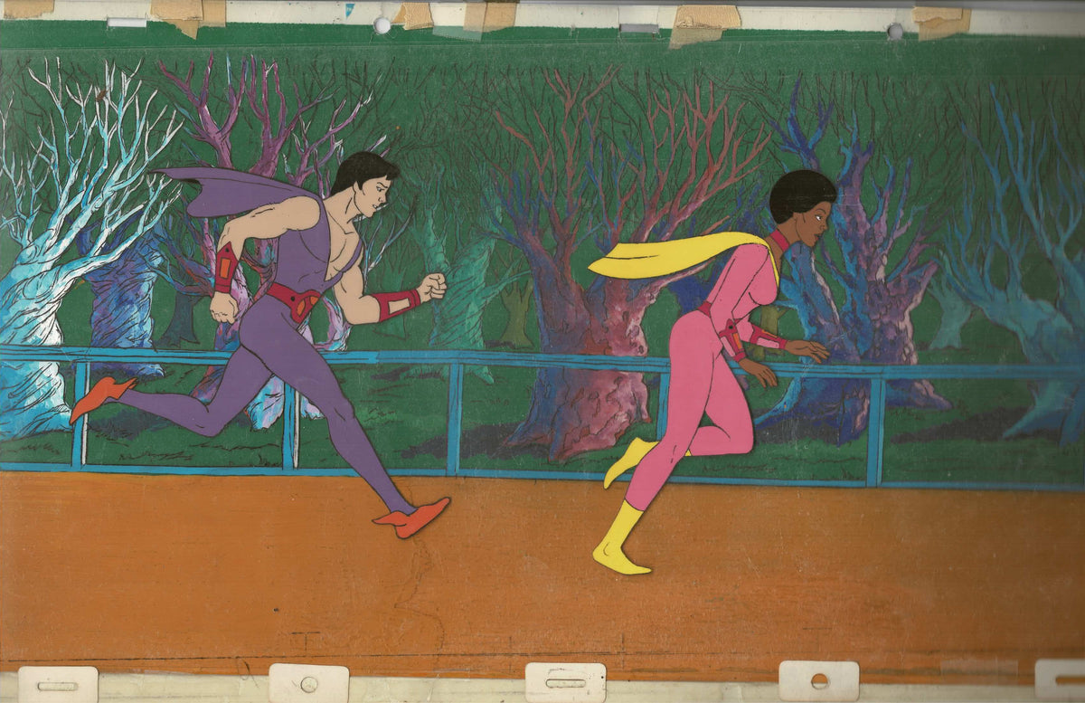 Super Stretch and Microwomen large animation cel EX4284– Animation Legends