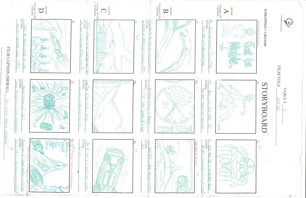 Jack Bee Storyboard sketch EX4371– Animation Legends