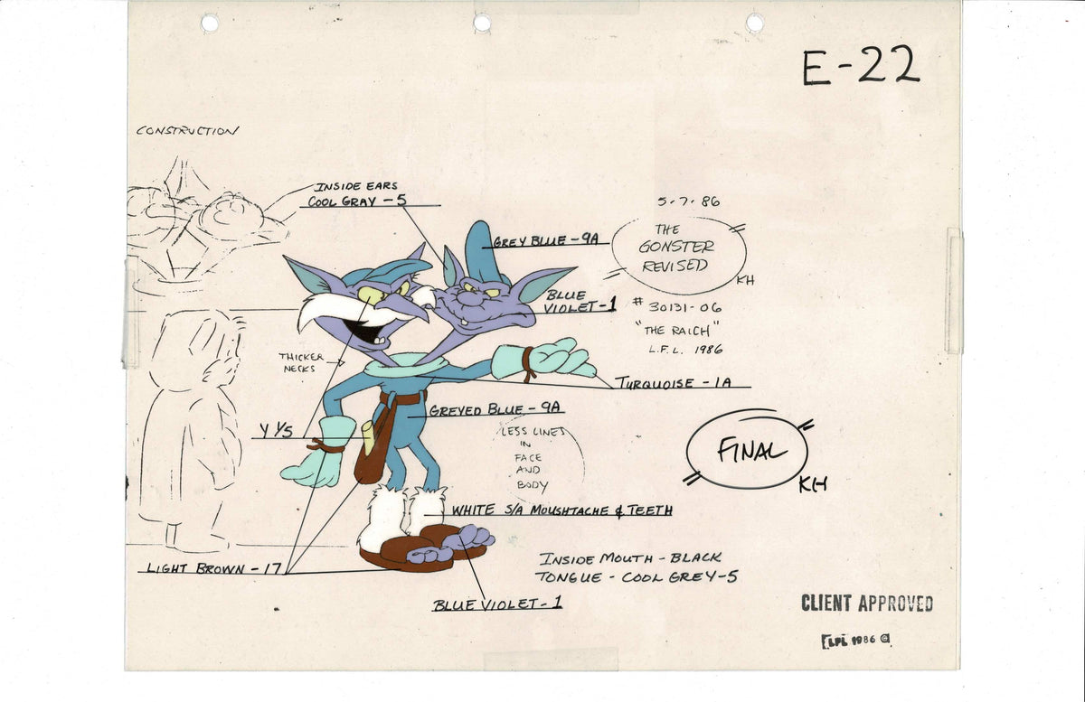 Star Wars Ewoks cel model EX6728– Animation Legends