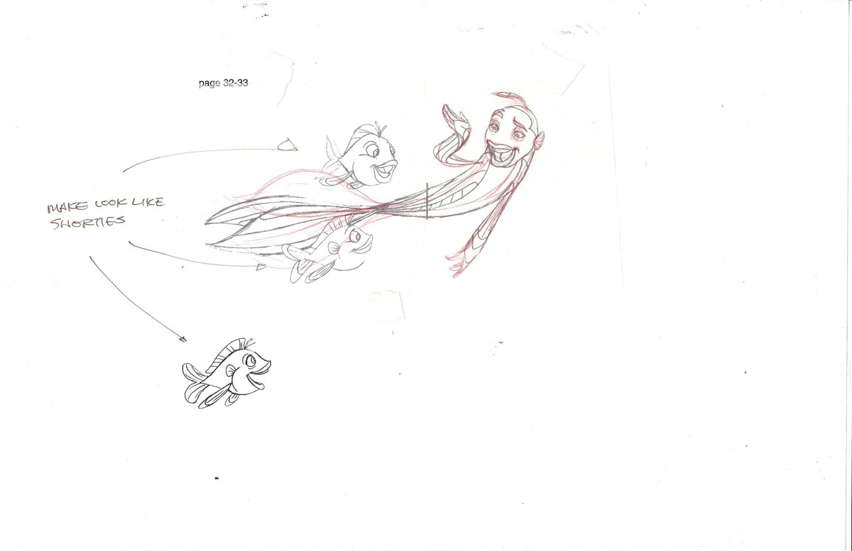 Shark Tale model sketch EX7444– Animation Legends