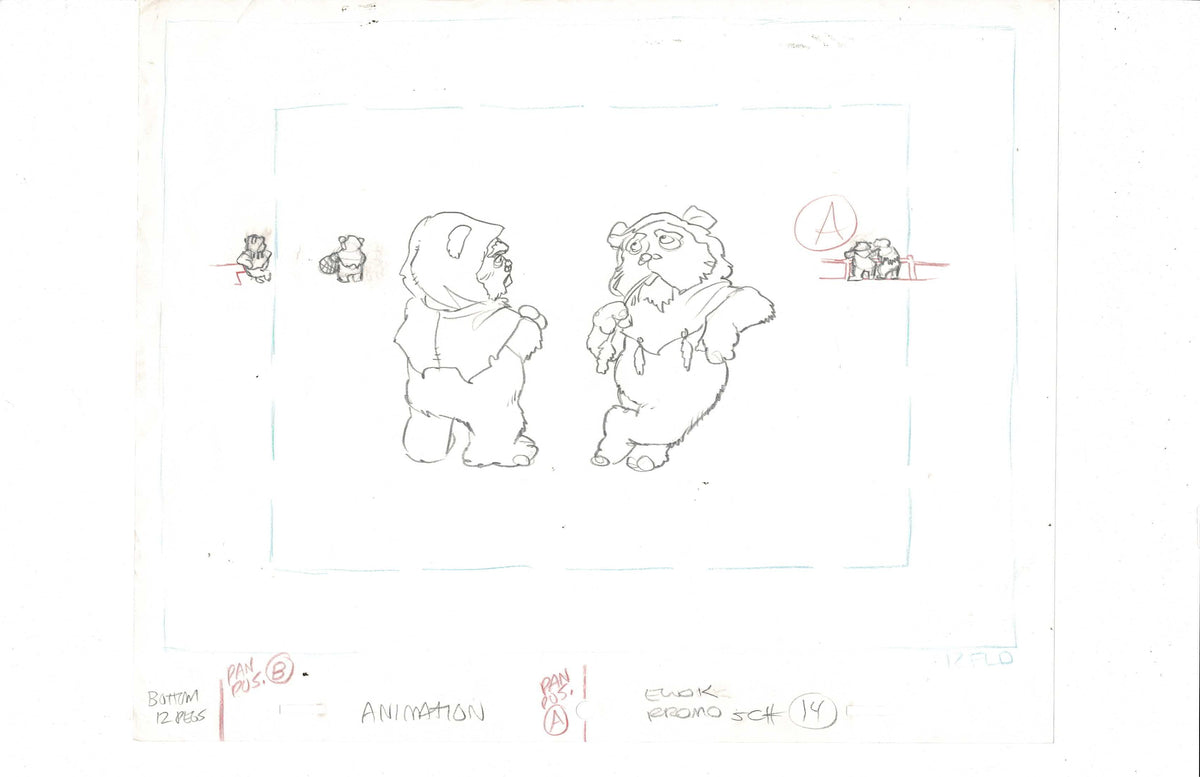 Star Wars: Ewoks sketch EX7597– Animation Legends